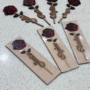 Laser Cut Wood Personalized Rose Gift for Valentine’s Day / Eternal ...