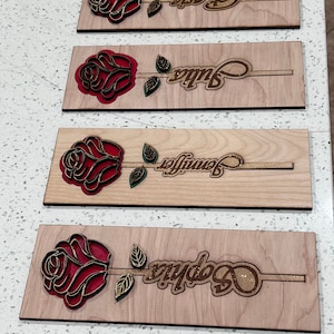Laser Cut Wood Personalized Rose Gift for Valentine’s Day / Eternal ...