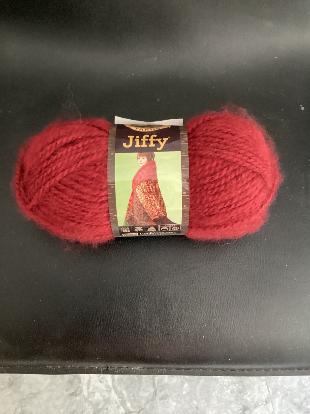 Lion Brand Jiffy Yarn (chili) - Etsy