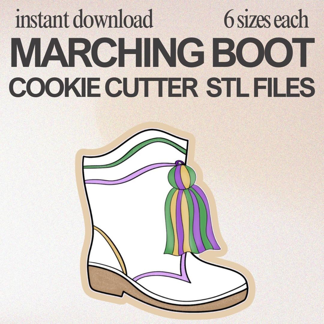Marching Boot Cookie Cutter STL File - Louisiana - Mardi Gras - Fat ...