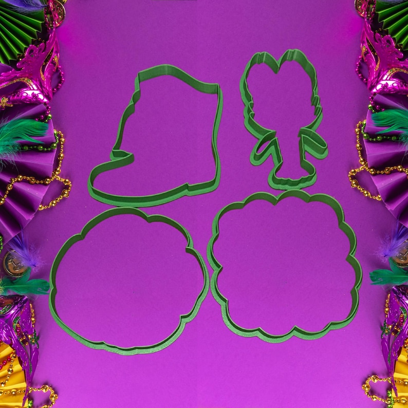 Mardi Gras Cookie Cutter SET STL File - Louisiana - Mardi Gras - Fat ...