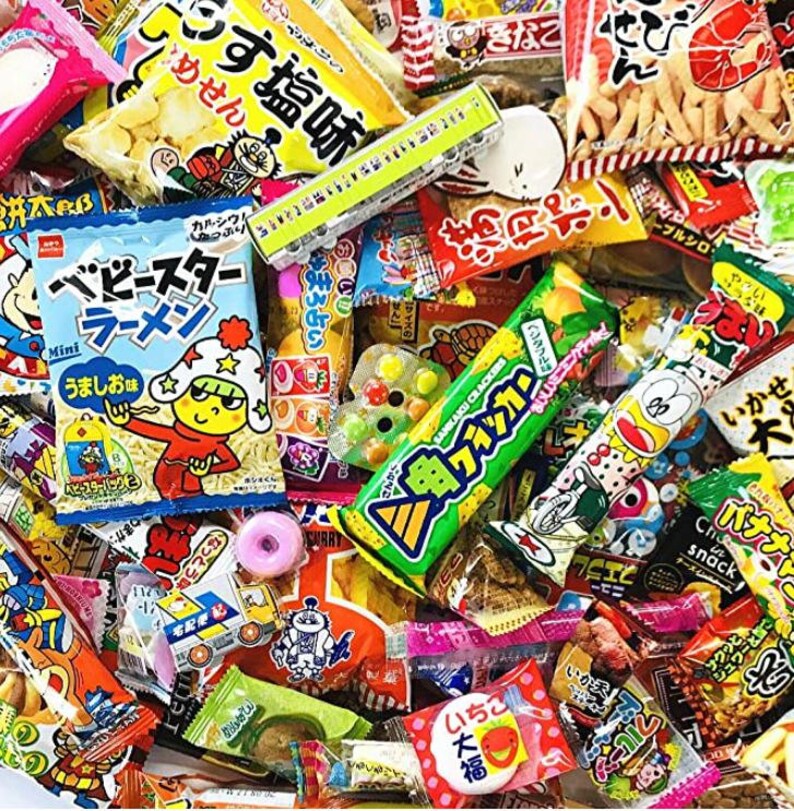 Japanese Snack box Box of 85 pieces of Japanese sweets box | Etsy