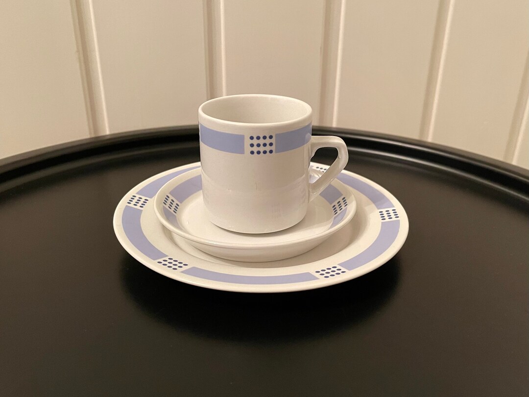 ARABIA FINLAND Model E Cup With Saucer and Plate Design by - Etsy