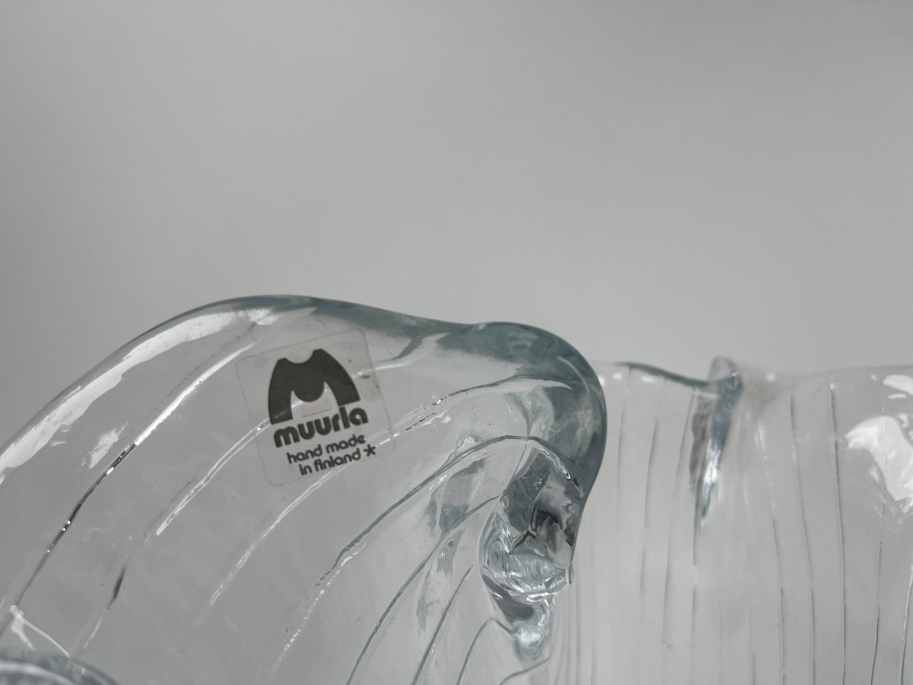 MUURLA FINLAND Tulip Vase in Clear Glass - Etsy