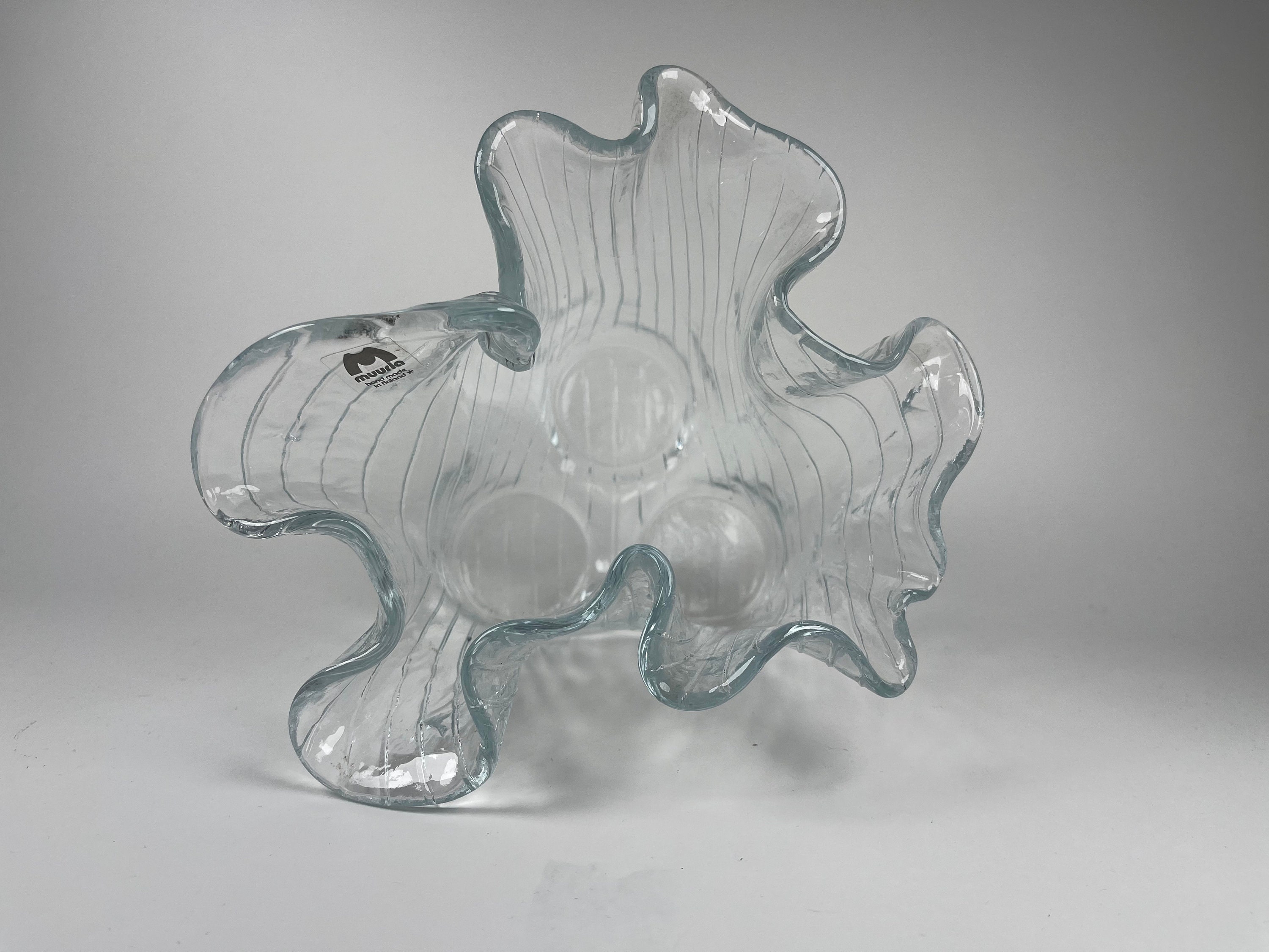 MUURLA FINLAND Tulip Vase in Clear Glass - Etsy