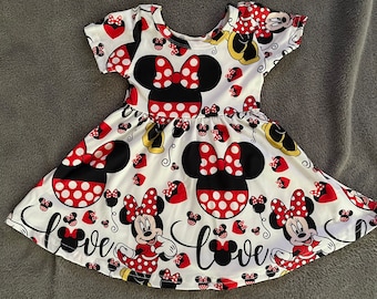Minnie Mouse Birthday Dress, Minnie Mouse Inspired Toddler Dress ...