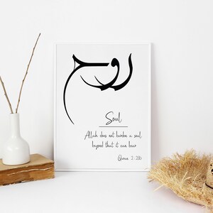 Soul Quran Verse Islamic Wall Art Islamic Art Islamic | Etsy