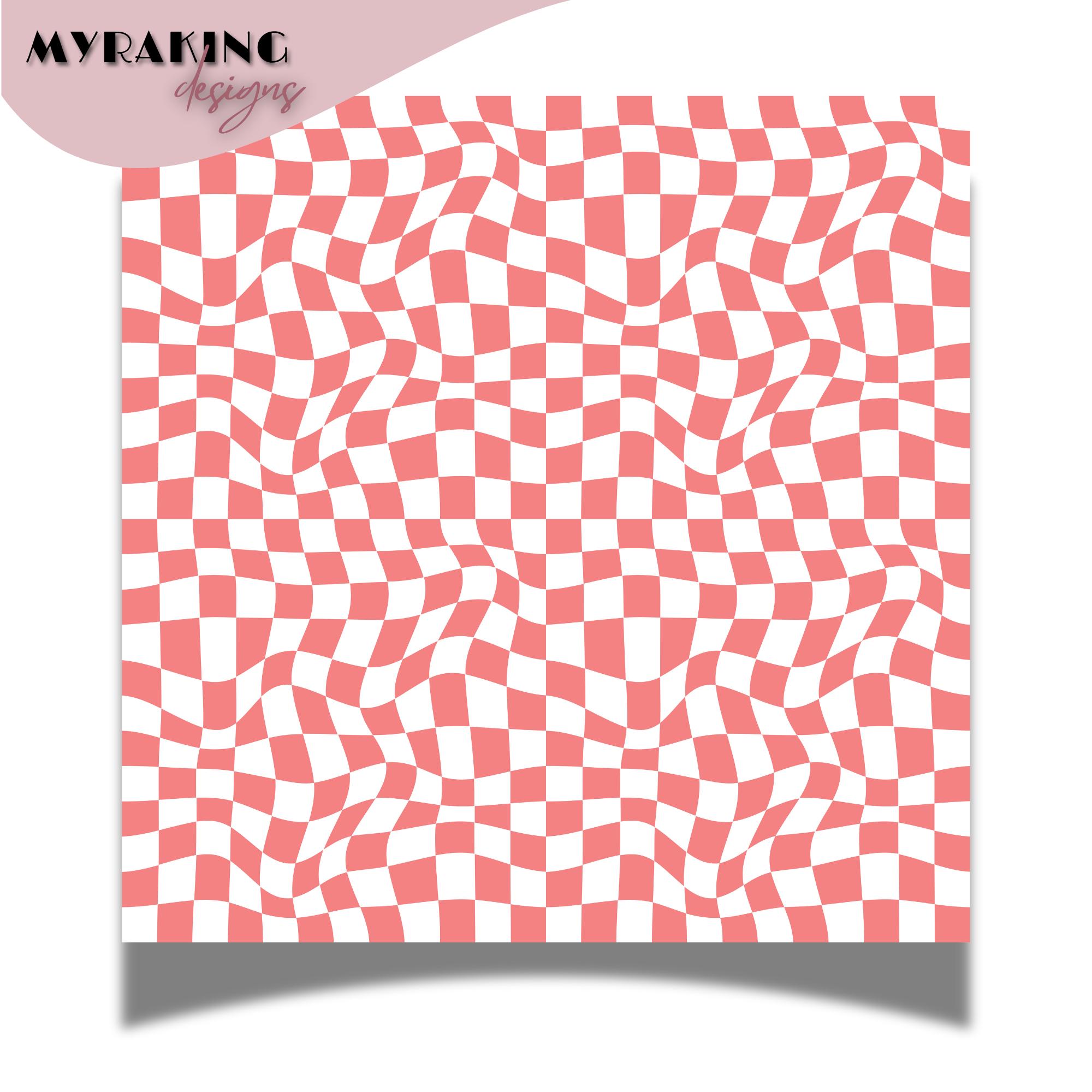 Retro Wavy Checkered Pastel PNG Bundle, Checkerboard Printable Background Checker Grid Scrapbook ...