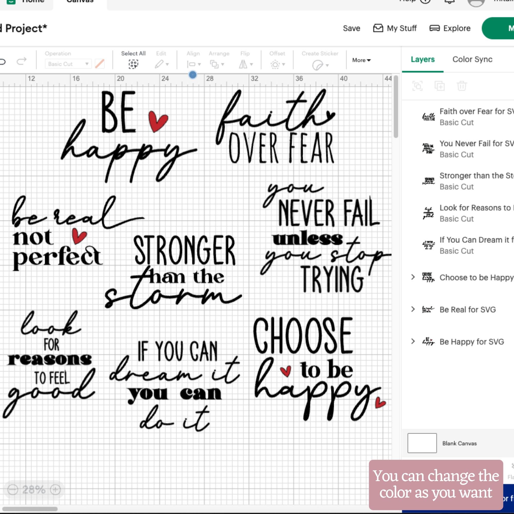 Positive Affirmations Bundle SVG PNG, Motivational SVG Bundle, Positive ...