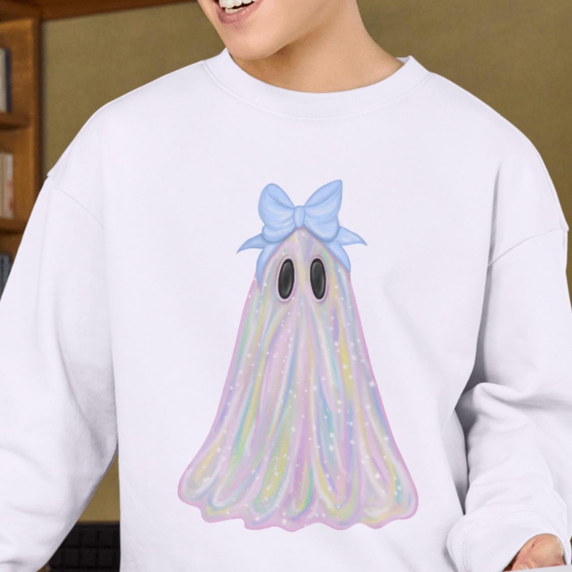 Cute Retro Disco Ghost Iridescent PNG Spooky Vibes Png Retro Cute Ghost ...
