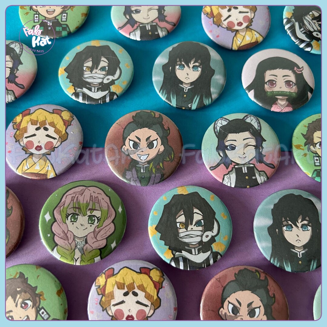Demon Slayer Hashira & Slayers Chibi Button Badges - Etsy UK