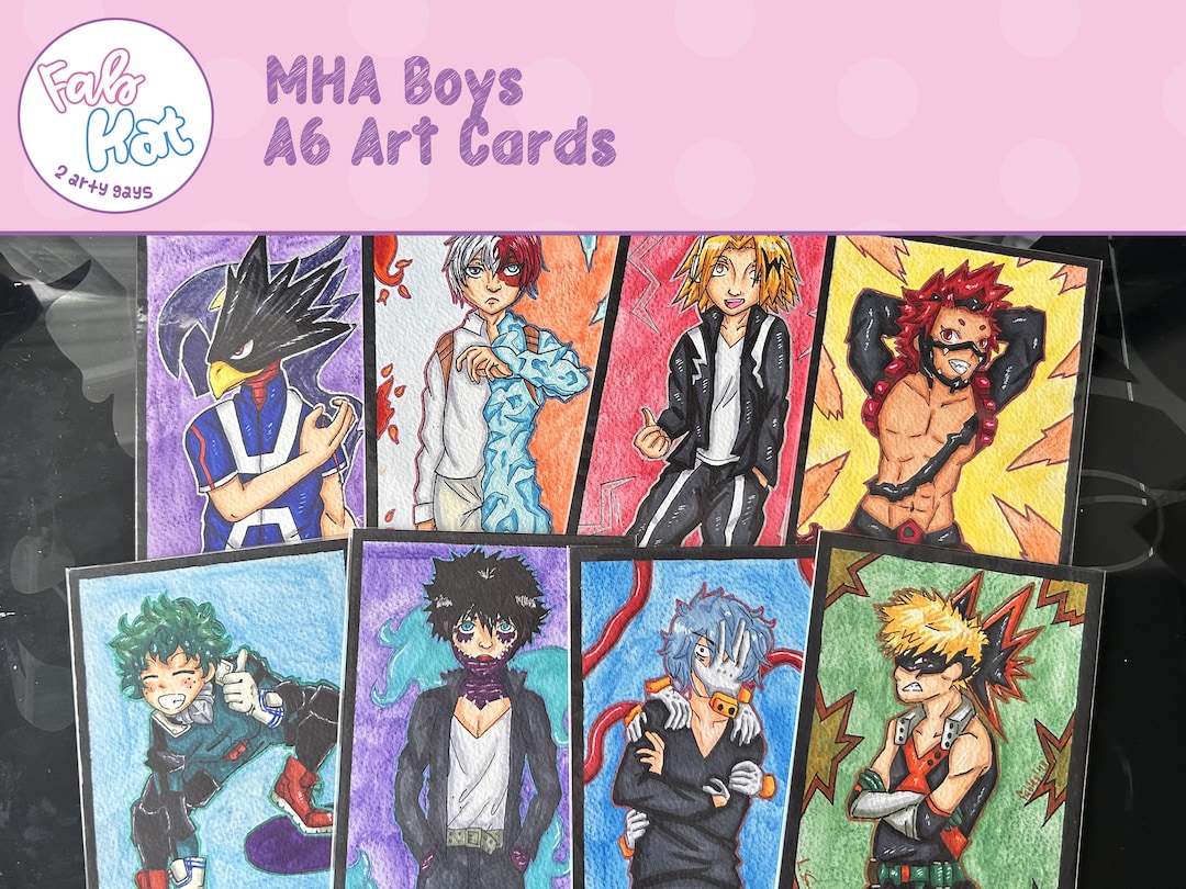 Team Boys | My Hero Academia | A6 Fanart Cards - Etsy