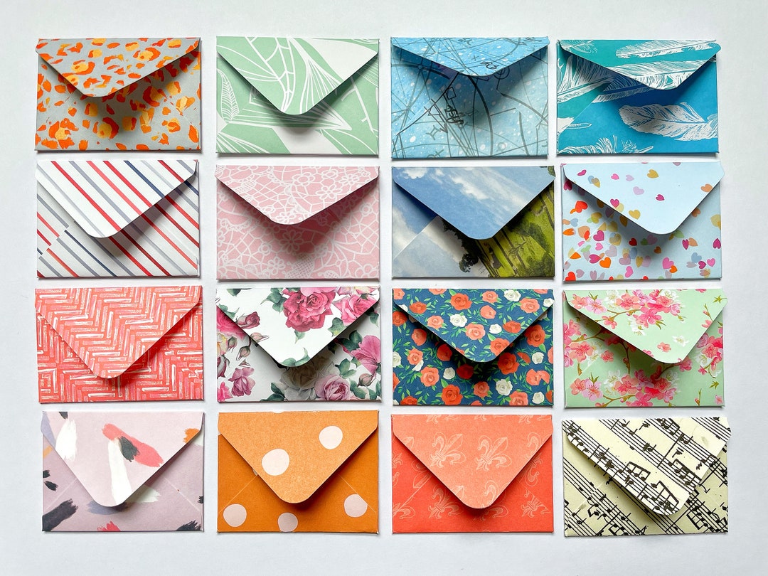Random Mini Envelopes, Small Patterned Envelopes, Grab Bag, Journal and ...