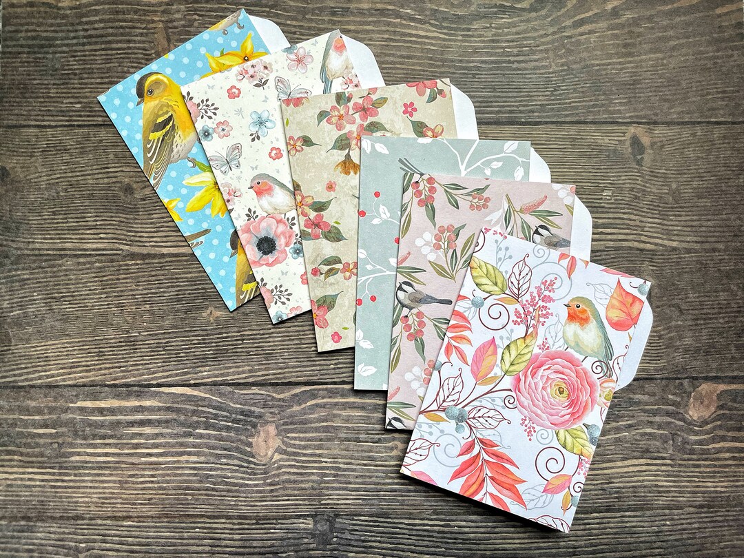 Bird Themed Mini File Folders, Junk Journal Ephemera, Scrapbook ...