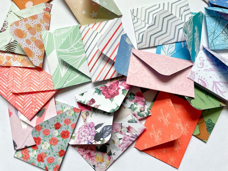 Random Mini Envelopes, Small Patterned Envelopes, Grab Bag, Journal and ...