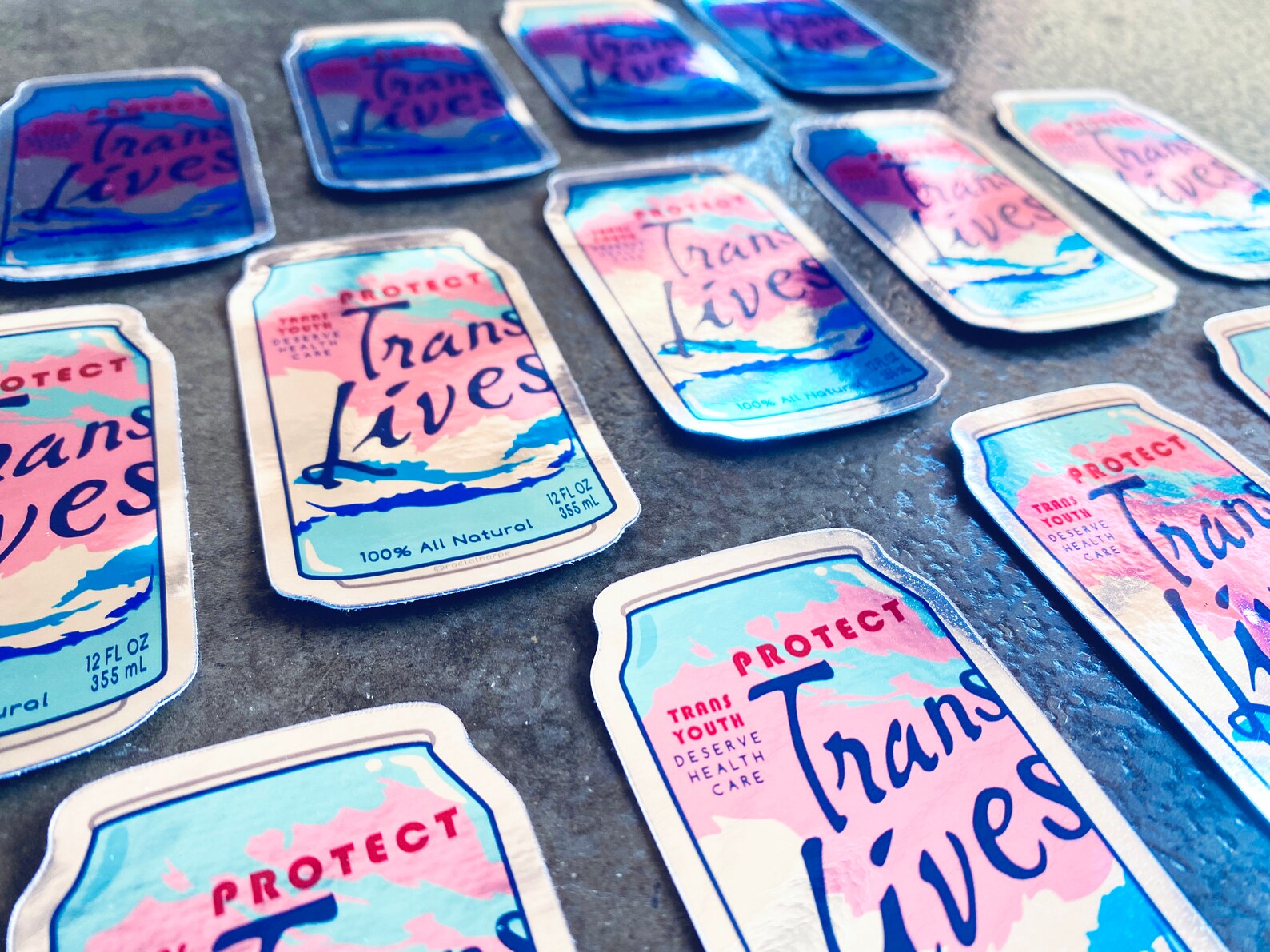 Protect Trans Lives Sticker Trans Pride Chrome Decal LGBTQ Laptop ...