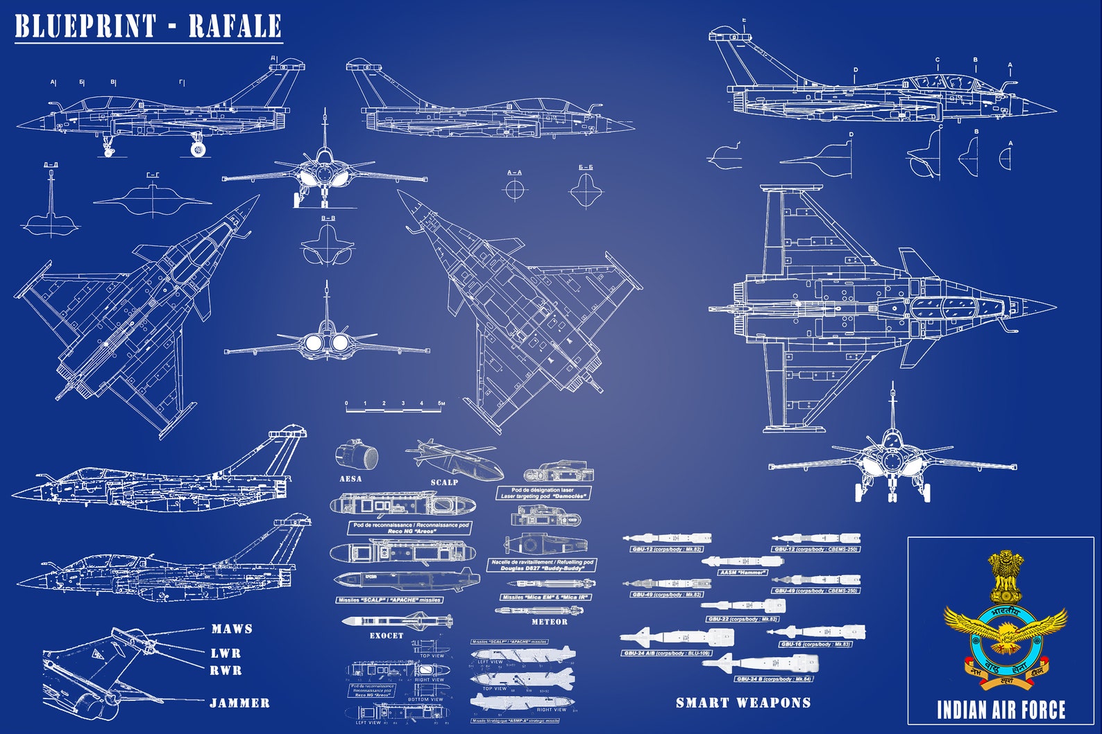 BluePrint poster aviation aircraft fighter transport | Etsy