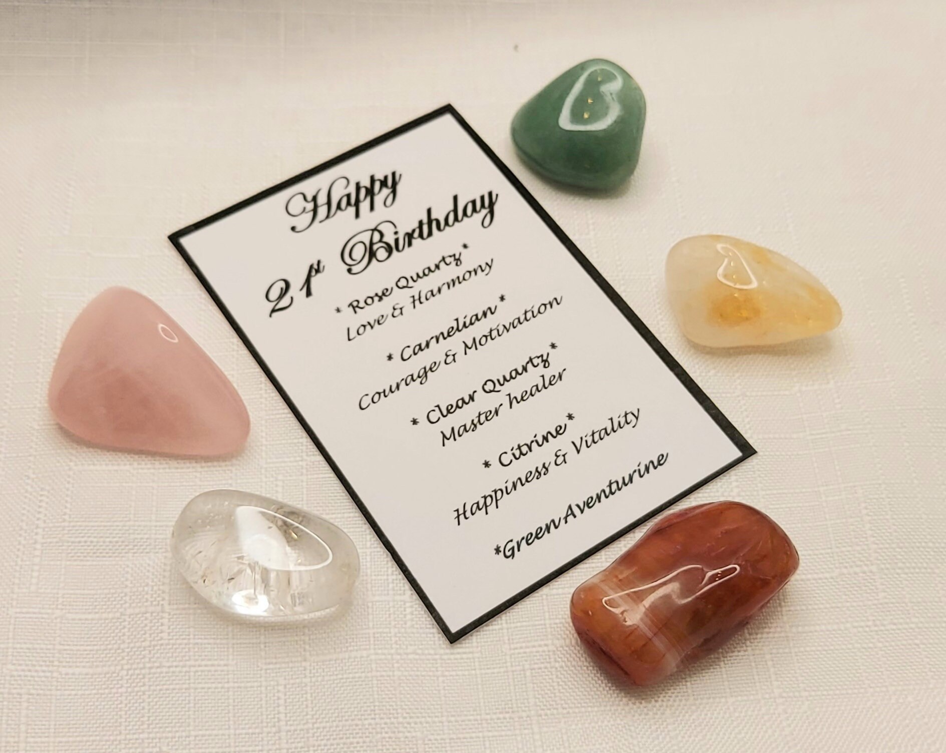 Happy 21st Birthday Crystal Kit Tumbled Stone Gemstone Crystal - Etsy UK