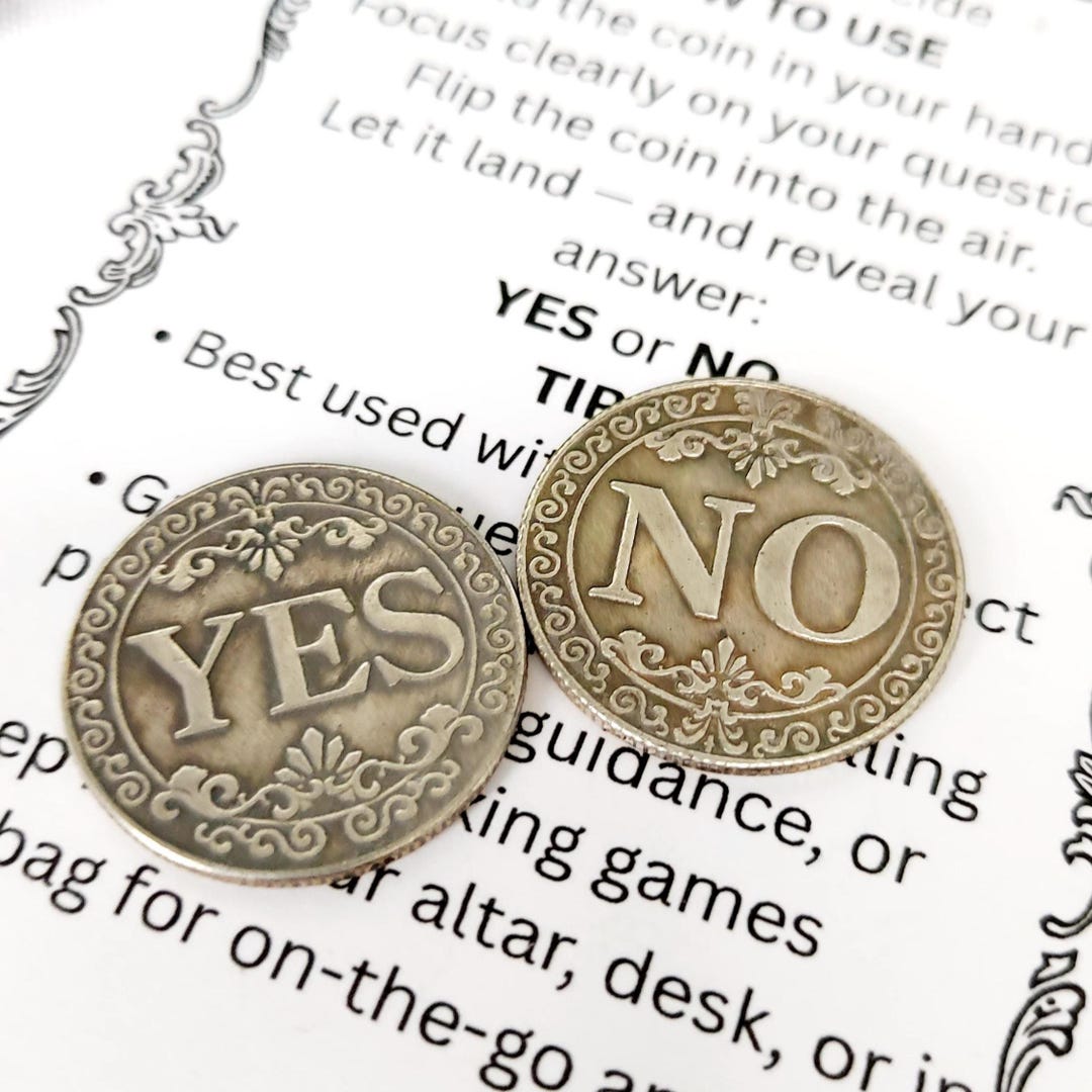 YES or NO Lucky Coin, Double-sided Decision-making Souvenir Coin ...