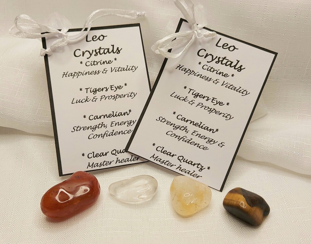 Leo Zodiac Crystal Kit, Leo Star Sign Gift, UK Seller. - Etsy UK