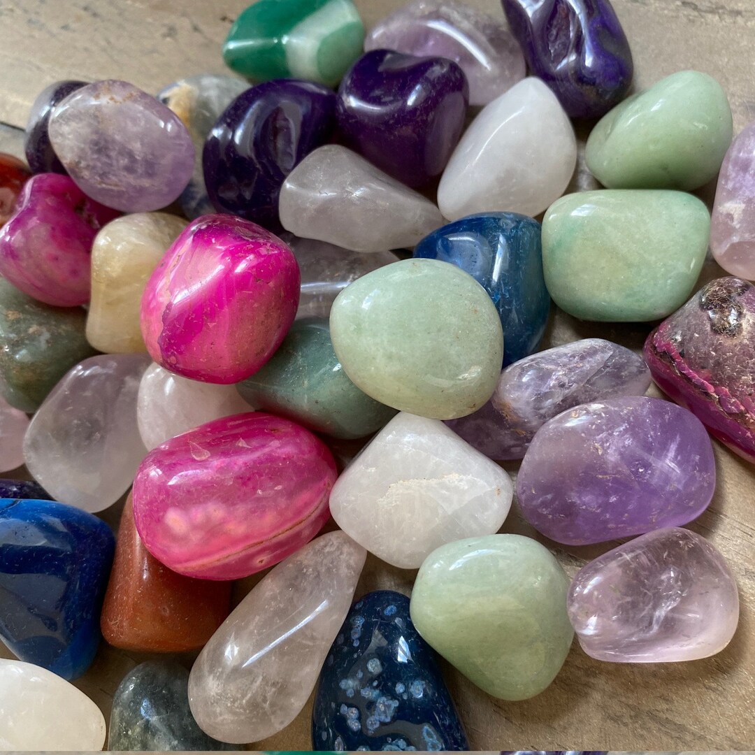 Assorted Brazilian Mixed Tumbled Stones 20-30mm, 100 Gram Bag, Premium ...