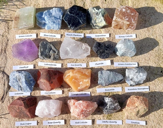 20 Piece Natural Crystal Kit 30-40mm. Rough Crystal Raw - Etsy UK