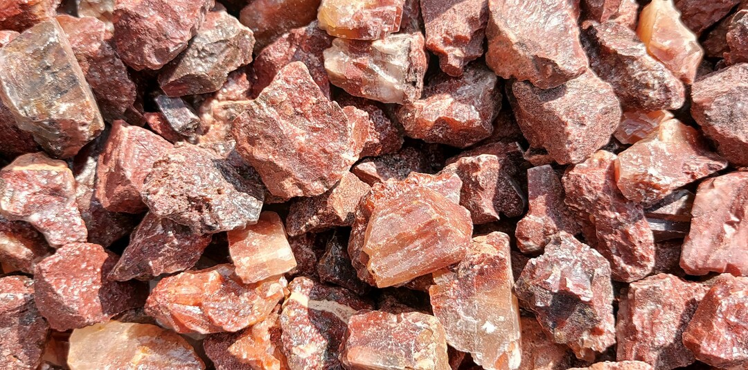 Natural Raw Red Calcite , Premium Grade 30-40mm, Raw Red Calcite, UK ...