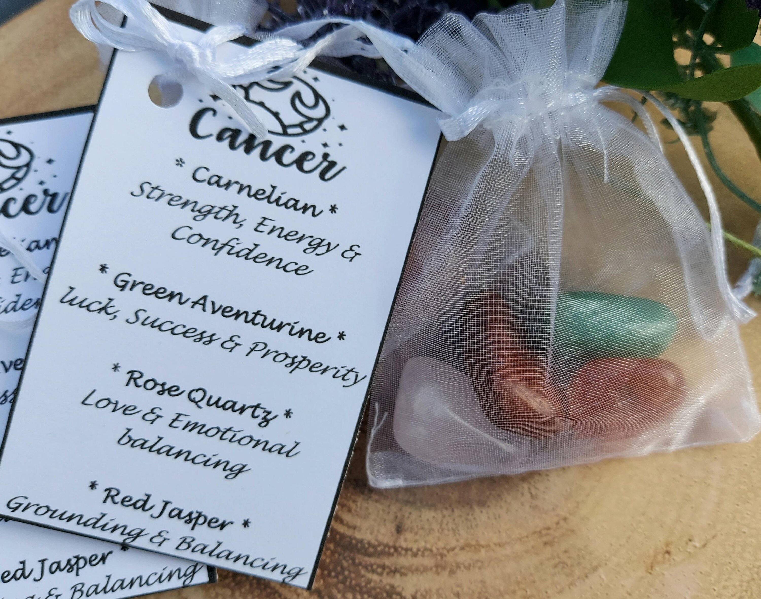 Cancer Zodiac Crystal Kit Healing Crystal Set Cancer Star Sign Etsy