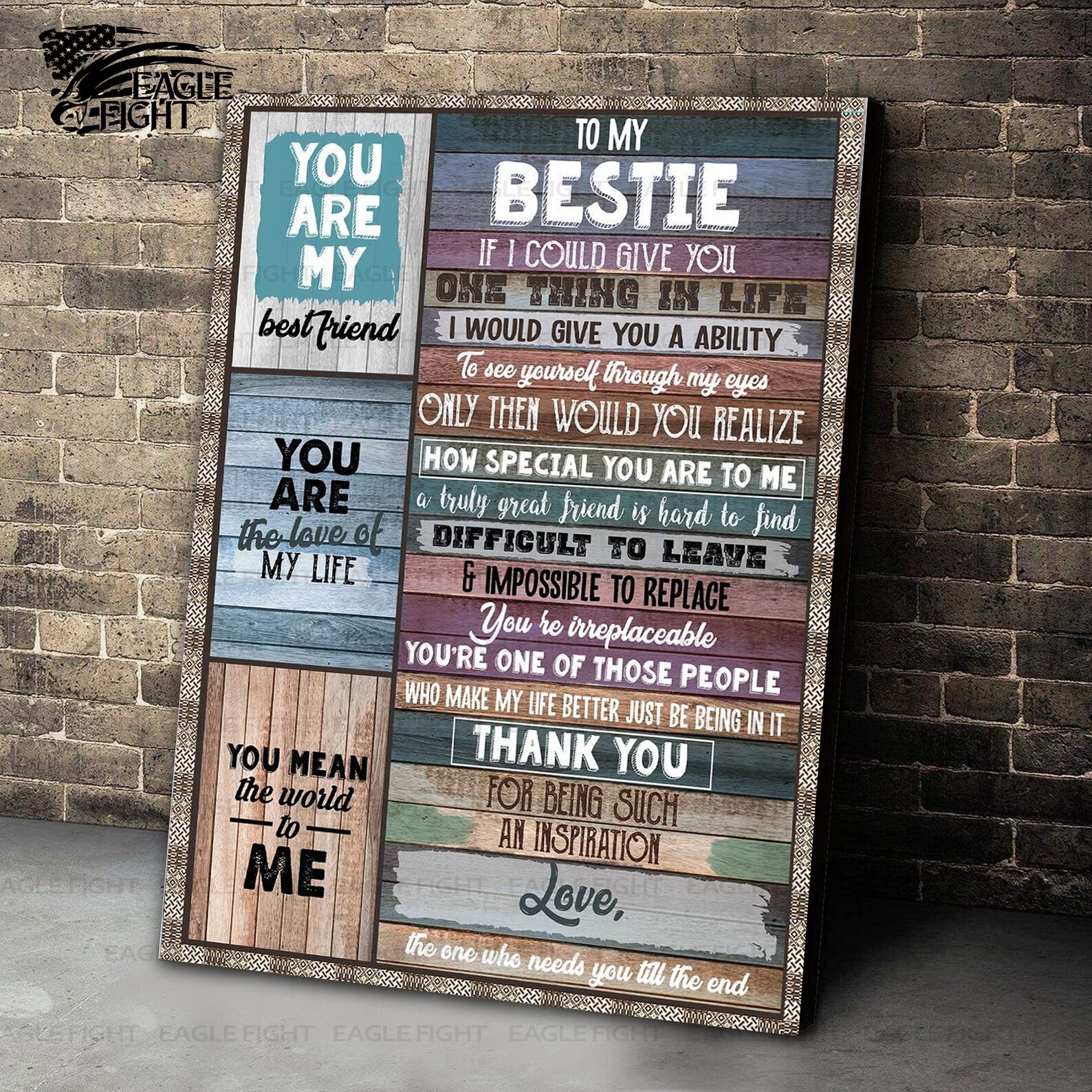 Letter To My Bestie If I Could Give You One Thing Canvas / | Etsy