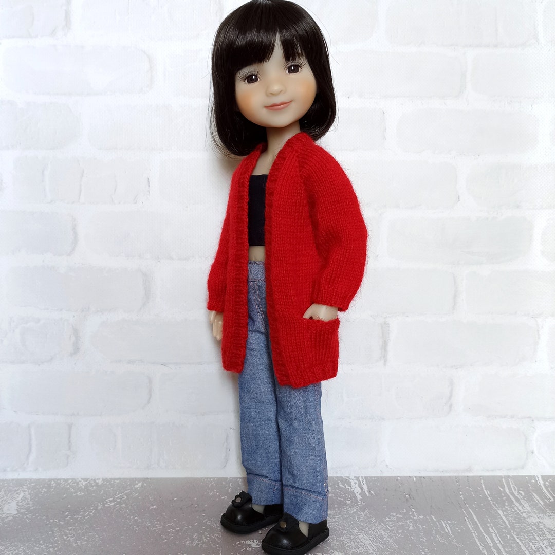 Ruby Red Fashion Friend Clothes. 14 Inch Doll Knitted Outfit. Ruby Red ...