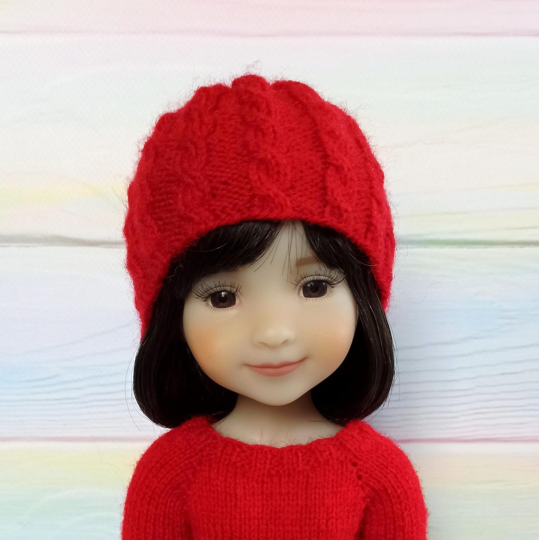 Ruby Red Fashion Friends Doll Clothes. Knitted Hat for Doll 14.5 ...