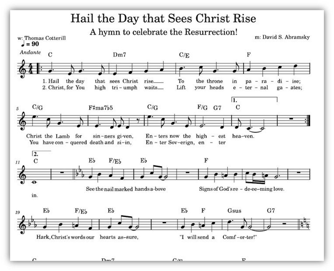 Hail the Day That Sees Christ Rise ~ A Hymn to Celebrate the ...