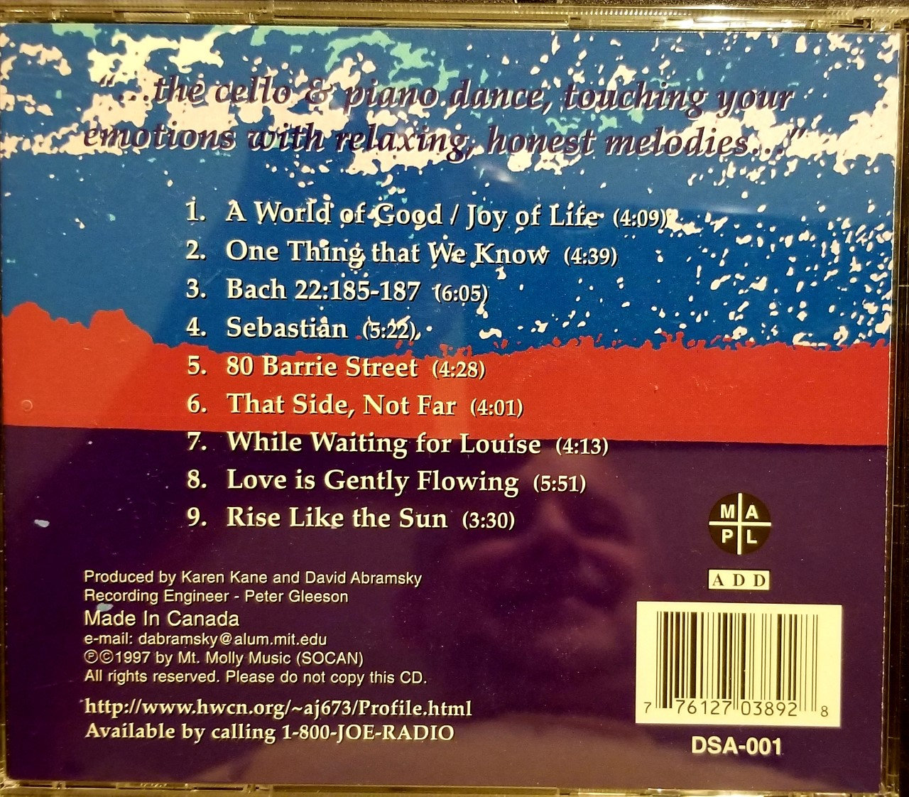 A World of Good ~ Cello & Piano Music Debut CD by David Abramsky - Etsy