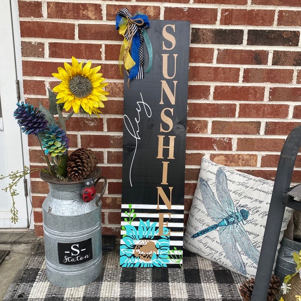 Sunflower Porch Sign - Etsy