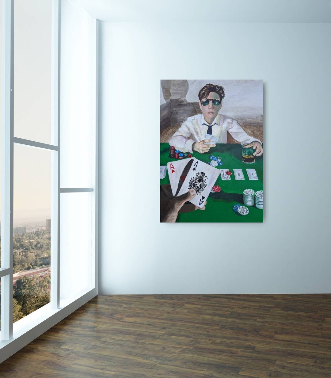 The Gamble Game Room Décor Poker Painting Poker Acrylic Art Texas Hold ...