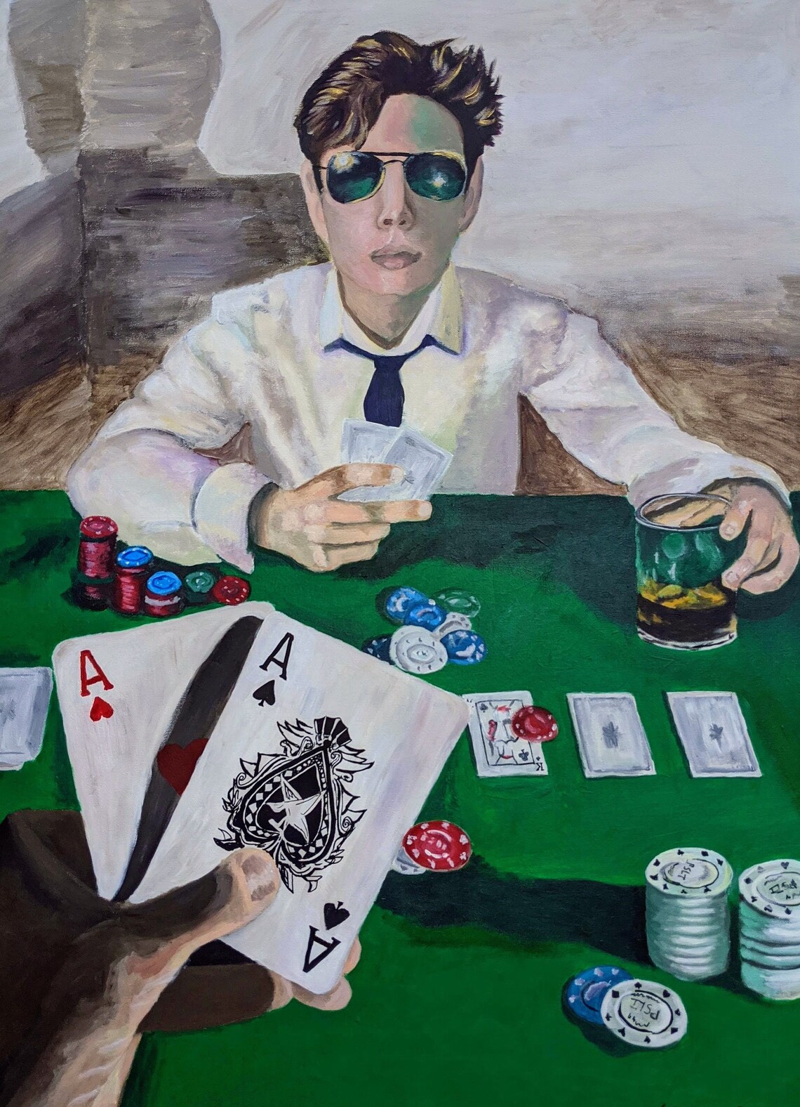 Poker Print: Texas Hold'em Game Room Art - Etsy
