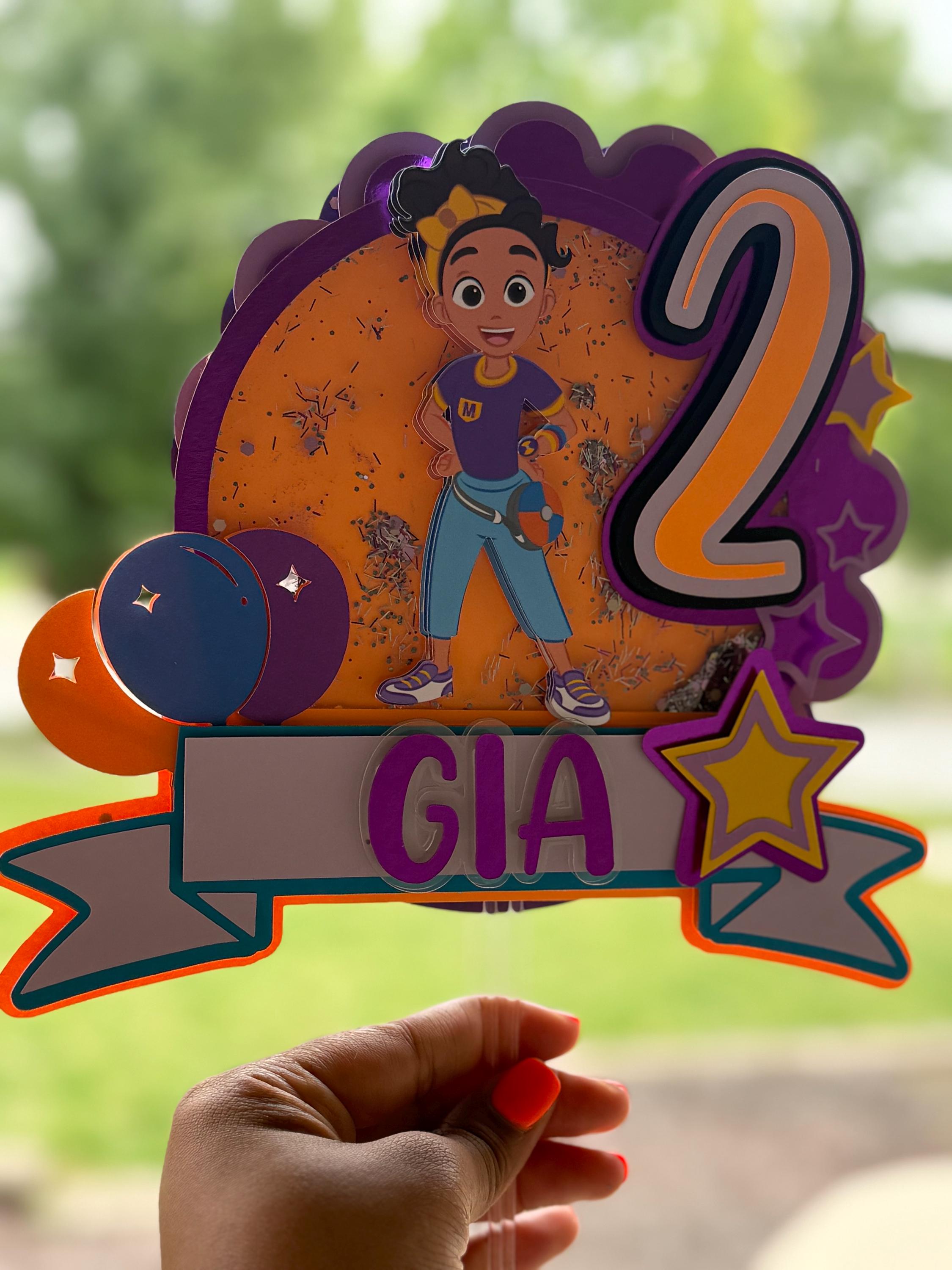 Meekah Inspired Cake Topper, Shaker Caketopper for Meekah’s Keepsake ...