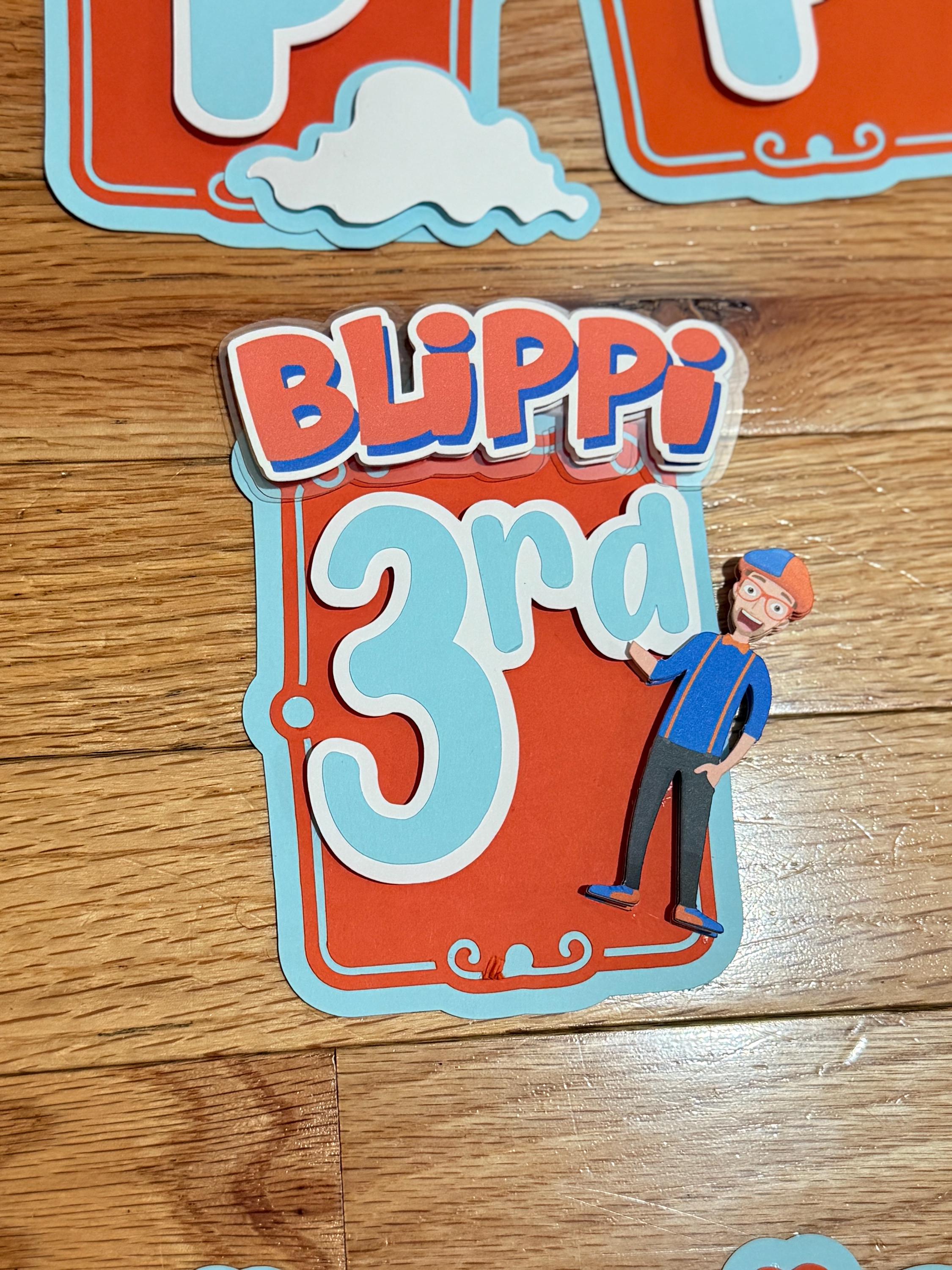 Blippi Birthday Banner, Blippi Age Banner, Blippi Backdrop Birthday ...