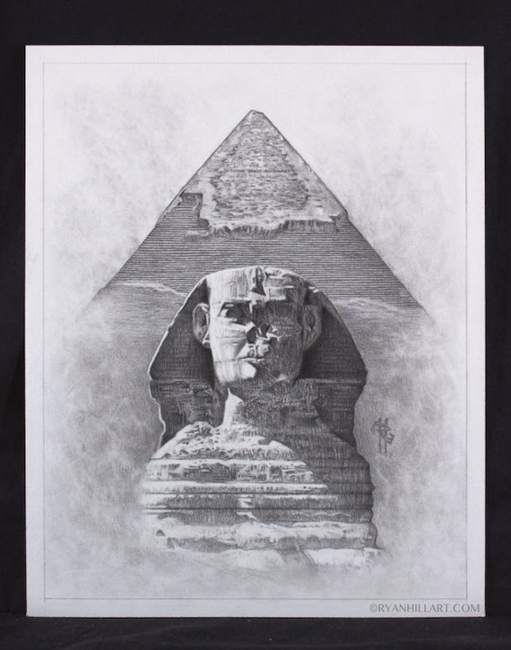 Egyptian Sphinx Drawing