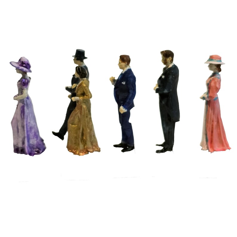 Unpainted Edwardian Pedestrians: Model Railway Figures - N/TT/OO/O ...