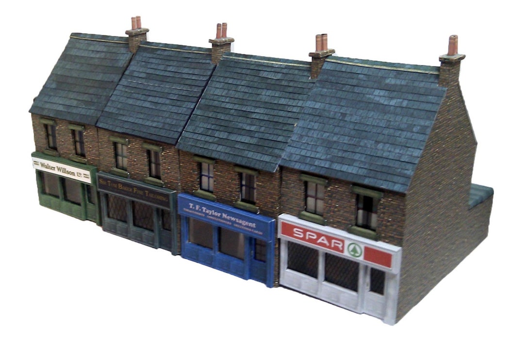 RES02 - Small Terraced Shop Digital Building Kit - OO Scale - Etsy UK