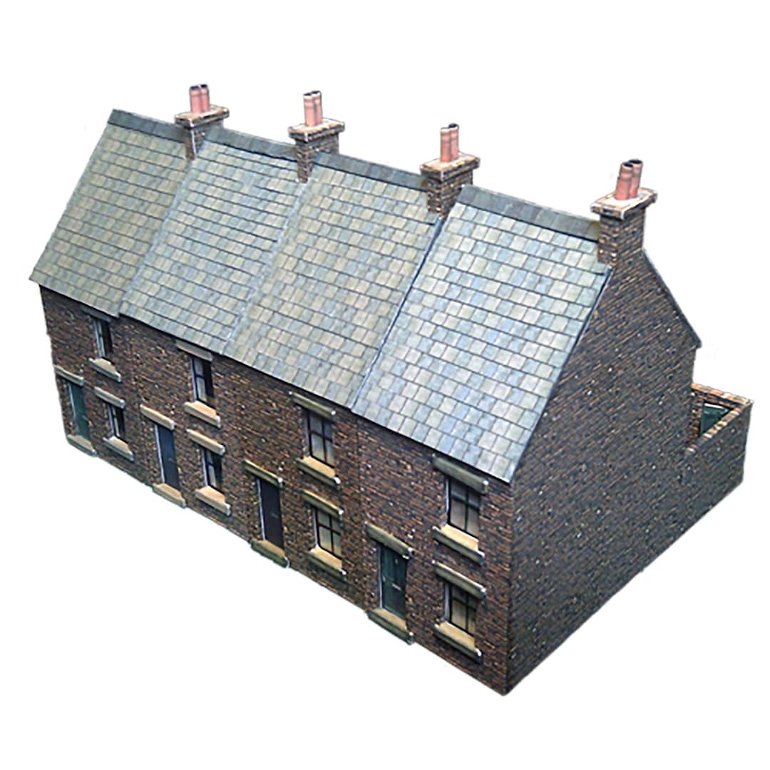 RES01 - Small Terraced House Digital Building Kit - N Scale - Etsy