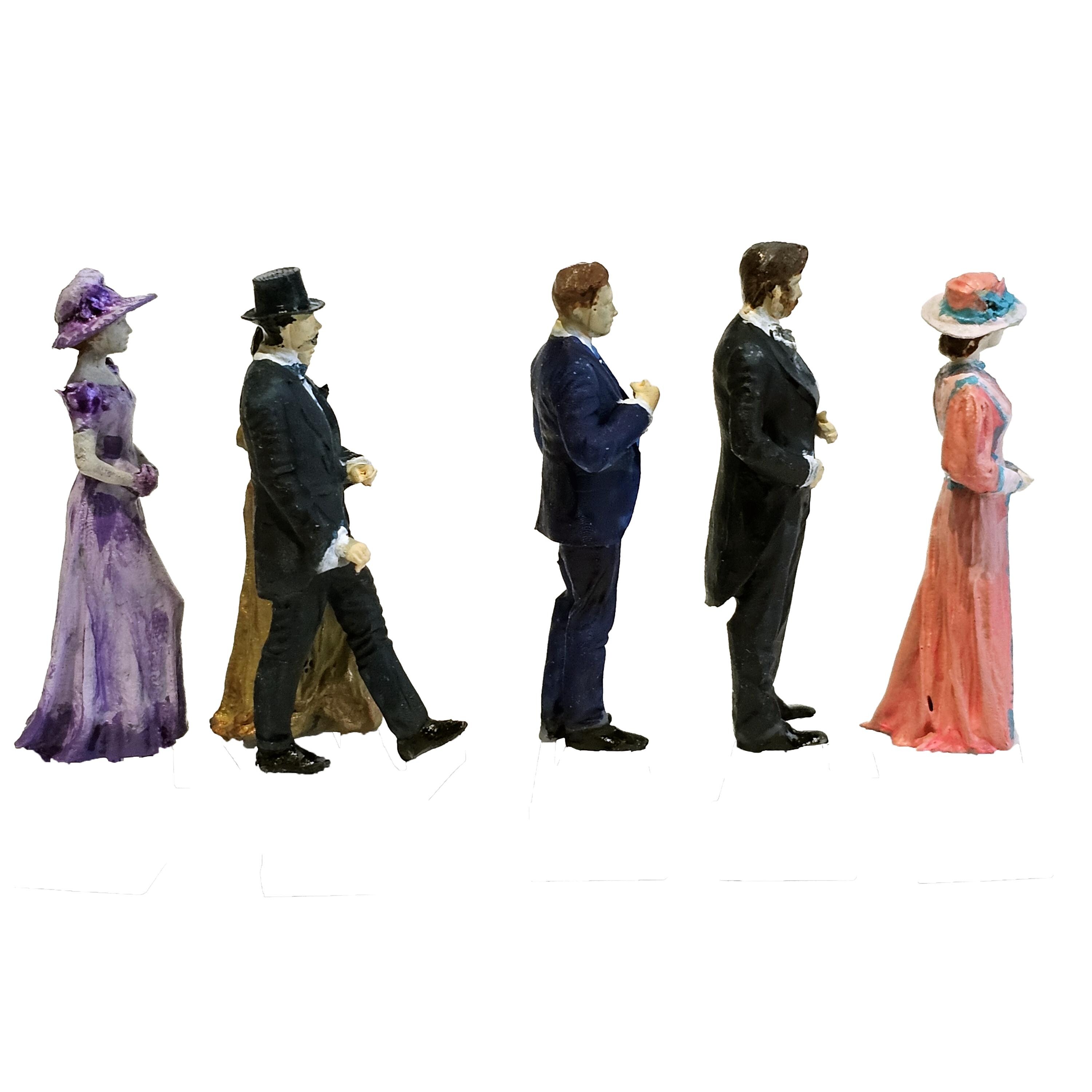 Unpainted Edwardian Pedestrians: Model Railway Figures - N/TT/OO/O ...