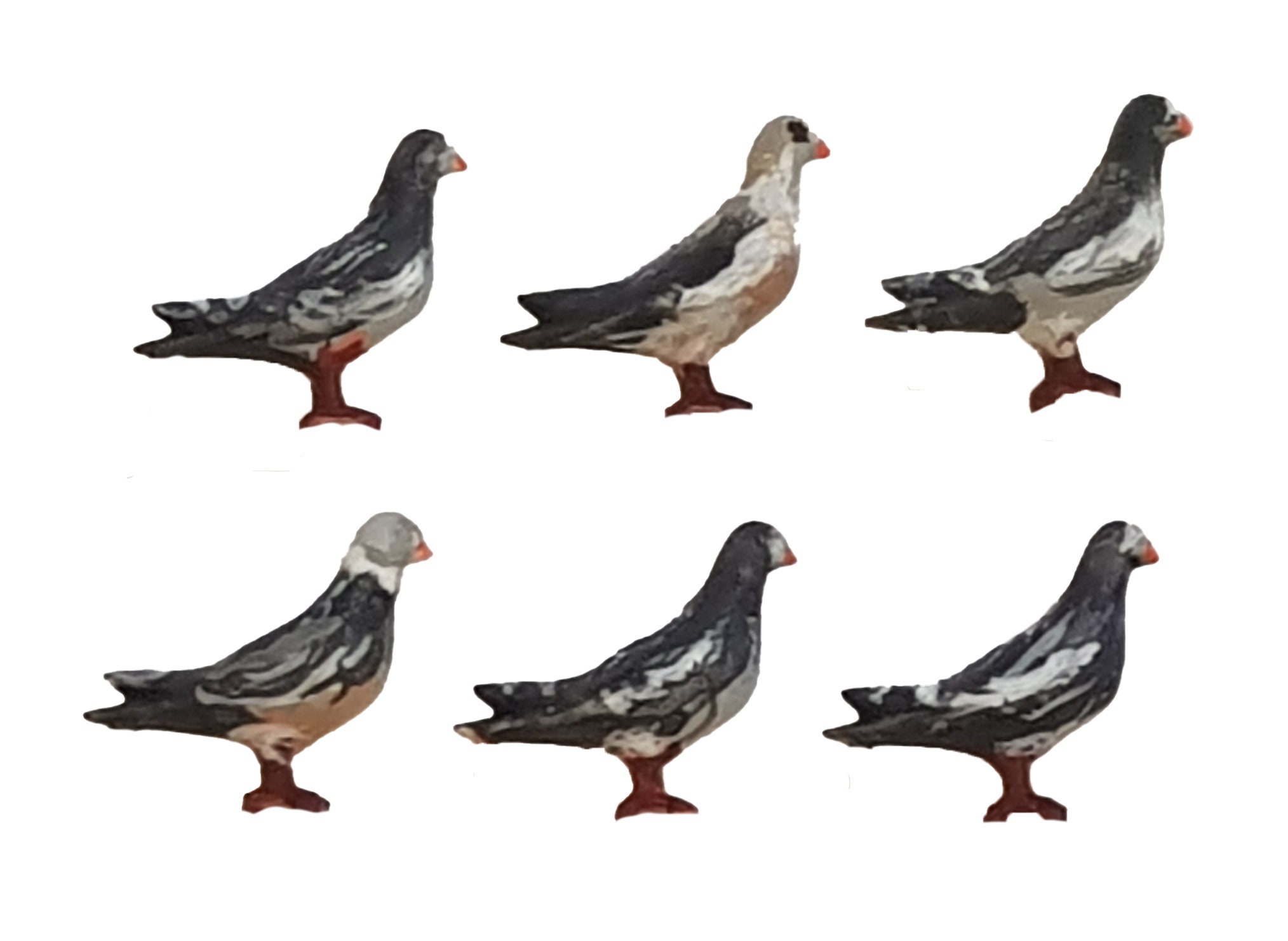 AN02 - Pigeon Figures - Unpainted- Model Railway Figure - N Scale TT ...