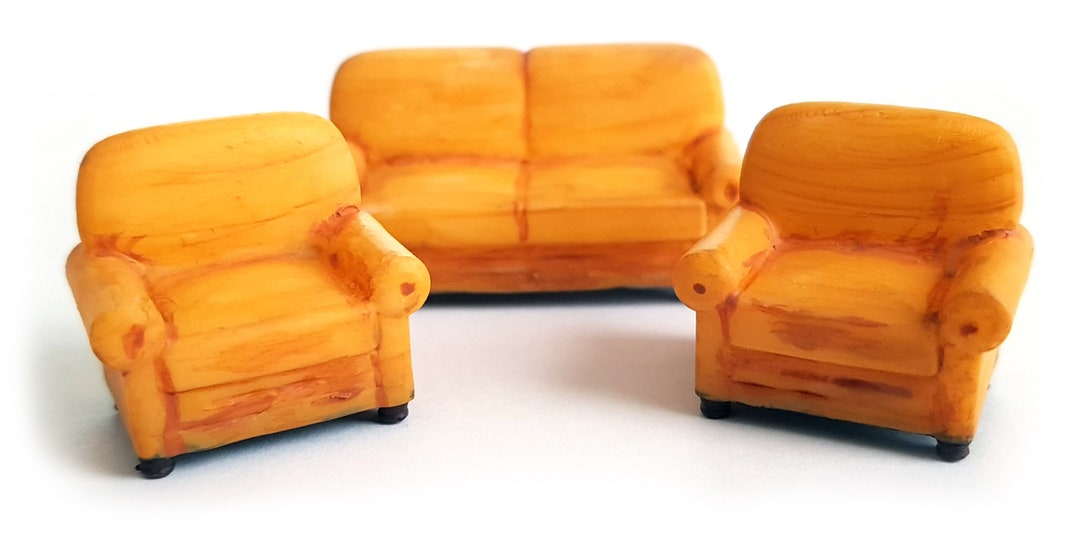 FN01 -sofa and Arm Chairs - Unpainted- Model Railway Furniture- N Scale ...