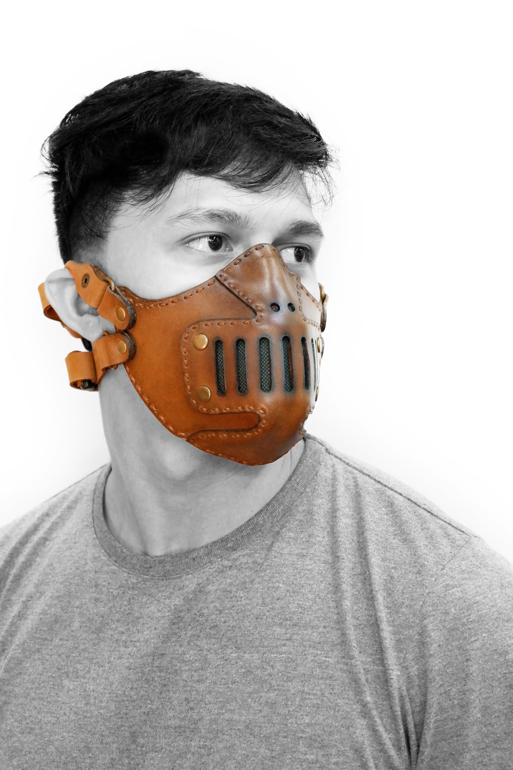 Hannibal Inspired Leather Mask W/ Filters and Pocket - Etsy