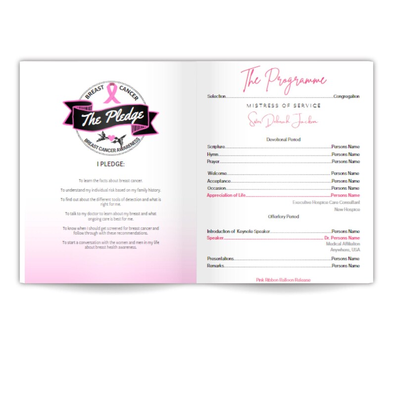 CANVA Breast Cancer Program - Etsy