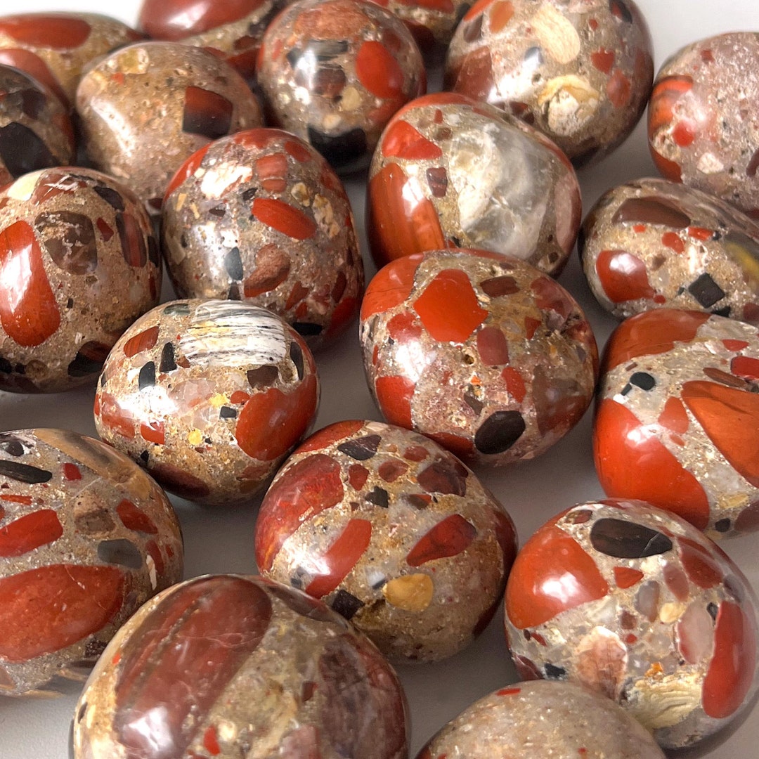 ASTRAL TRAVEL Red Jasper Conglomerate Small Freeform Pudding Stone ...