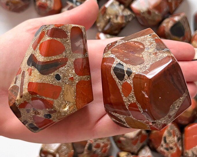 CHOOSE YOUR OWN Red Jasper Conglomerate Freeform Pudding Stone Astral ...