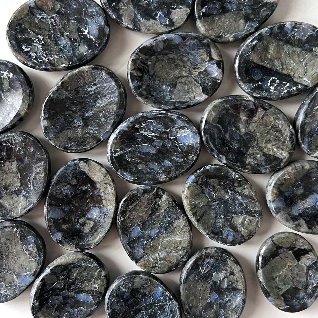 Black Que Sera Worry Stone Llanite Glaucophane Higher Dimensional ...